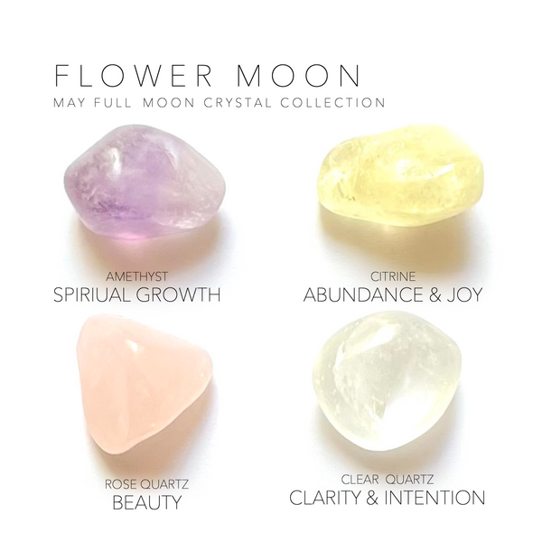 MAY FULL MOON - FLOWER MOON Rox Box - crystal set - Crystal Grids
