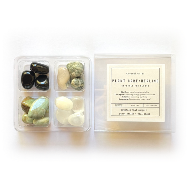 PLANT CARE + HEALING SET - Crystals for Plants Rox Box - Crystal Grids