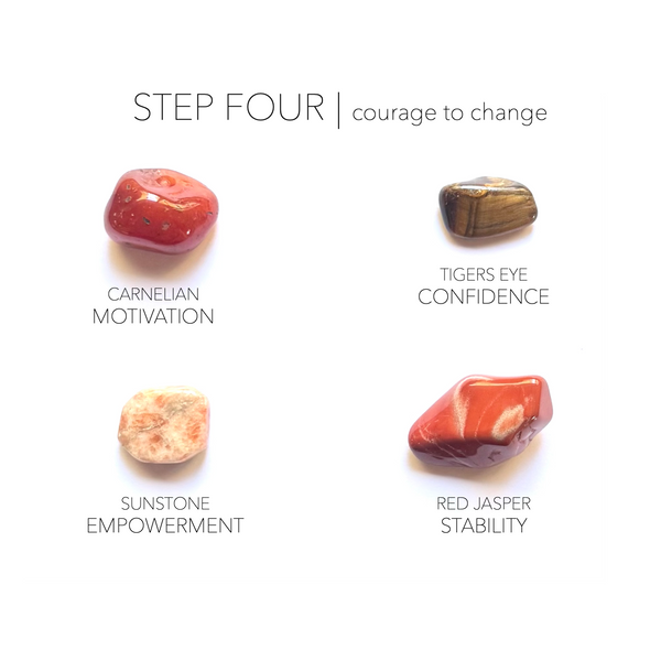 STEP 4 - sobriety stones - Rox Box - recovery crystal set - Crystal Grids