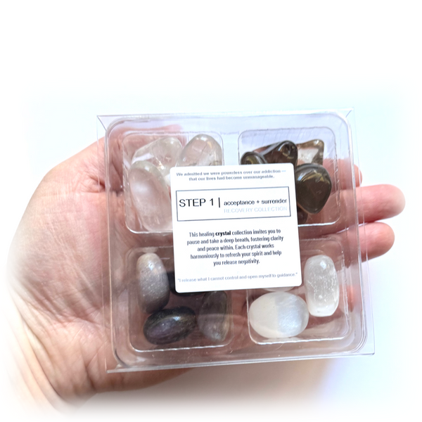 STEP 1 - sobriety stones - Rox Box - recovery crystal set - Crystal Grids