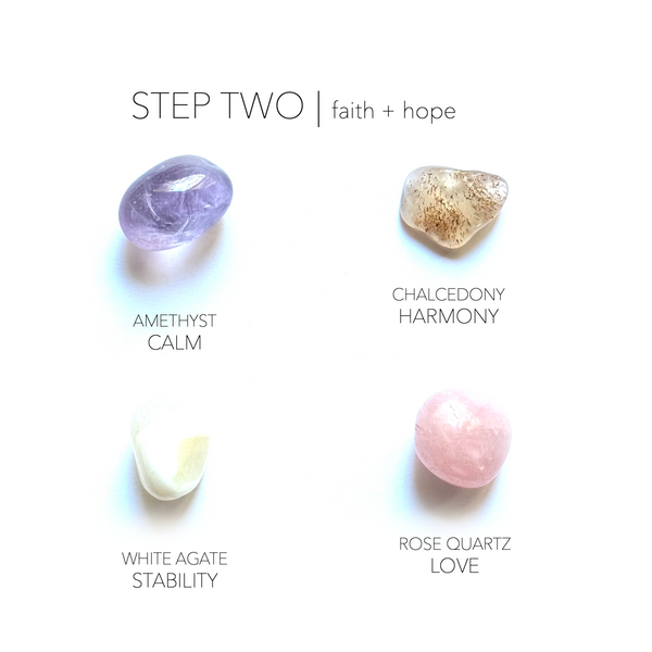 STEP 2 - sobriety stones - Rox Box - recovery crystal set - Crystal Grids
