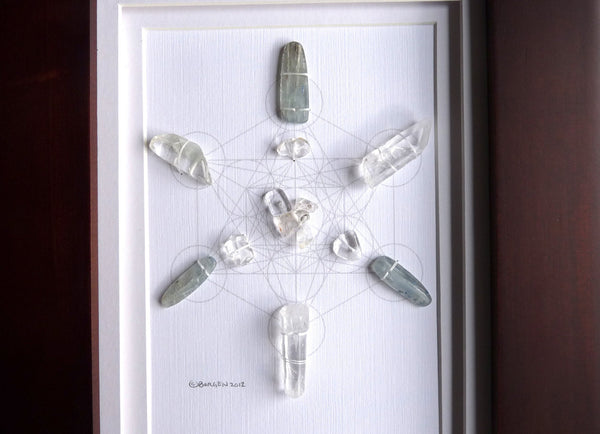 IN THE VORTEX -- framed crystal grid - Crystal Grids